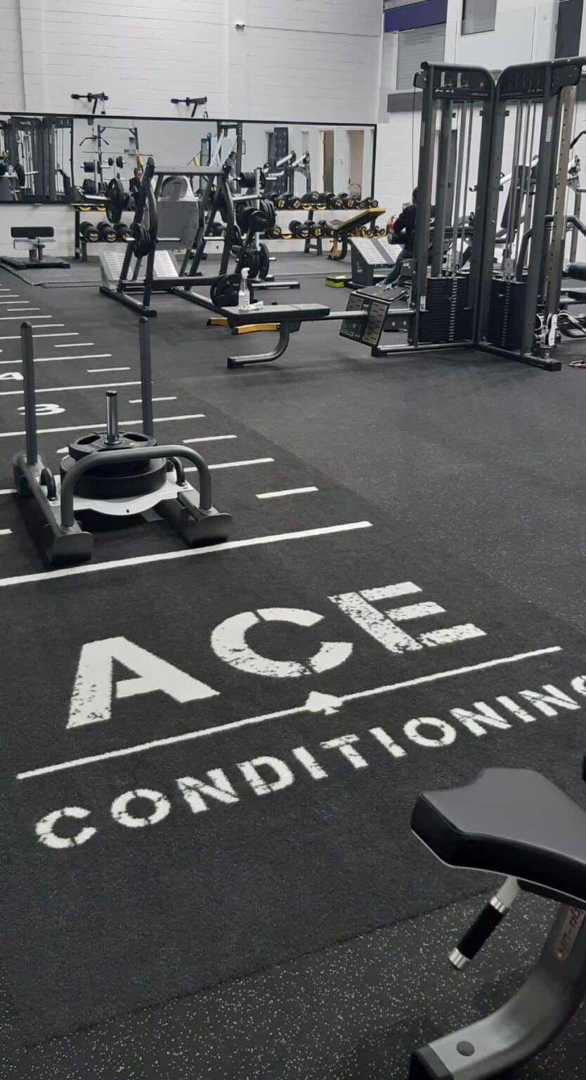 Gym flooring for Ace Conditioning Manchester | Recreational Coatings
